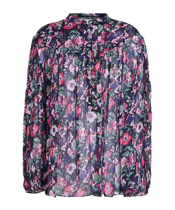 Isabel Marant Étoile Multicolor Silk Blouse - Black
