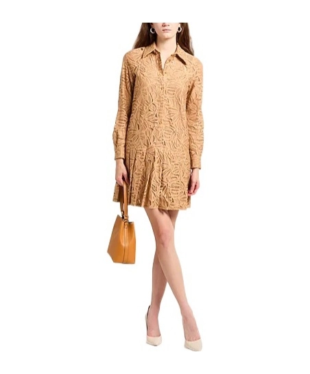 Max Mara Lace Pleated Shirt Dress