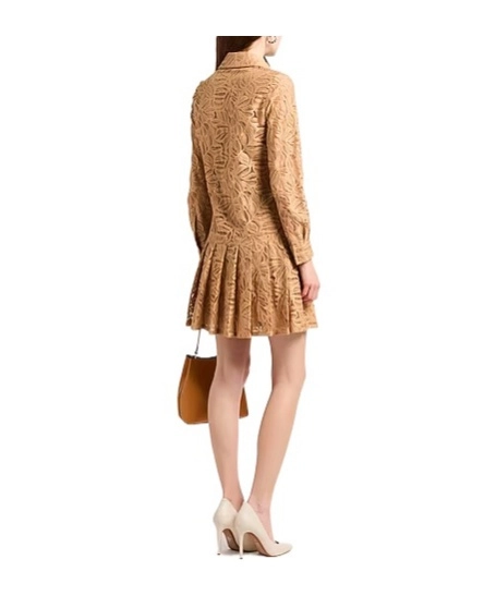Max Mara Lace Pleated Shirt Dress