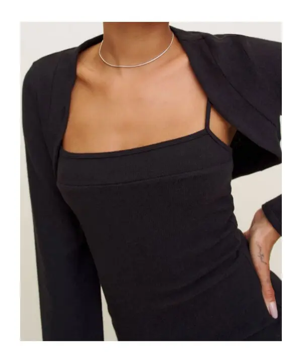 REFORMATION Chloe Knit Shrug Dress Set