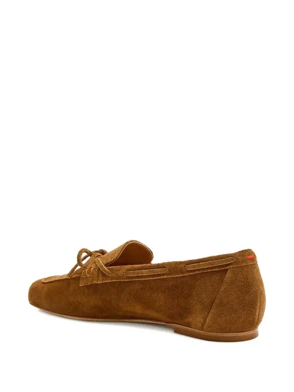 AeydĒ Jasper Suede Loafers With Bow Detail - Brown