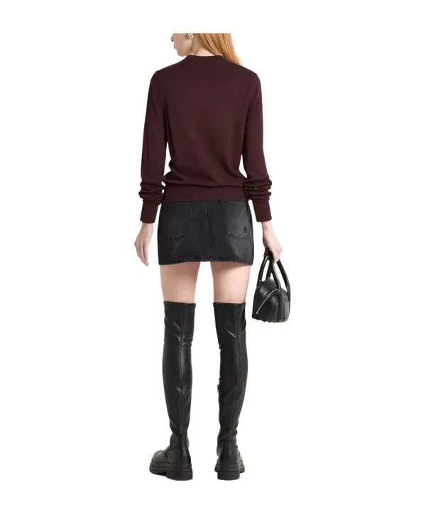 Isabel Marant Étoile Crew-neck Knit Top With Metal Ring Detail - Black
