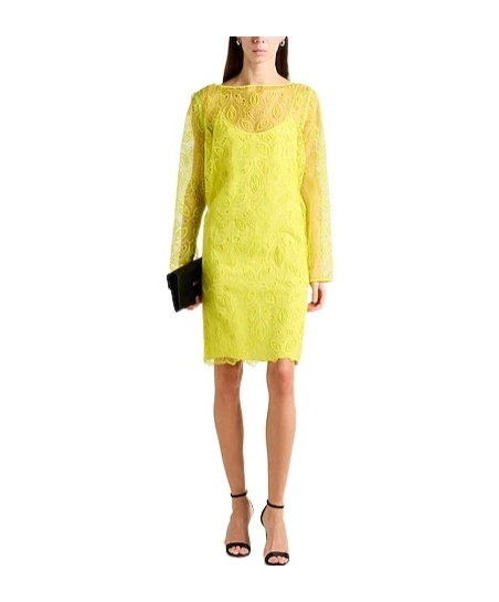Max Mara Solid Embroidered Dress