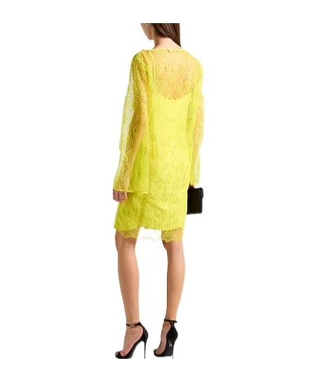 Max Mara Solid Embroidered Dress