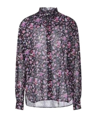 Isabel Marant Étoile Loose Long-sleeve Floral Shirt - Black