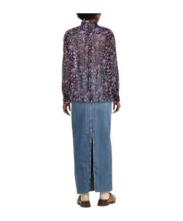 Isabel Marant Étoile Loose Long-sleeve Floral Shirt - Black
