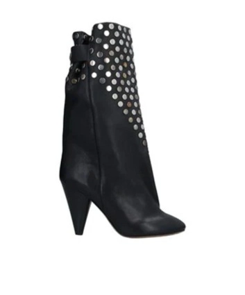 Isabel Marant Étoile Leather Studded High Heel Boots