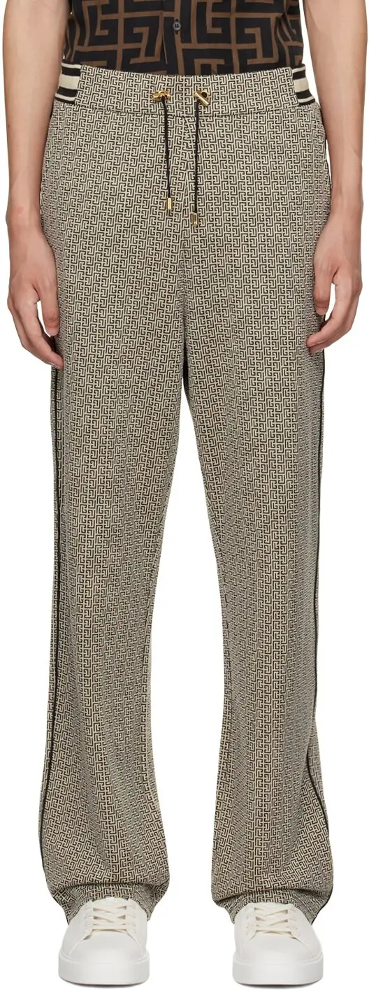 Balmain Monogram-jacquard Drawstring Pants