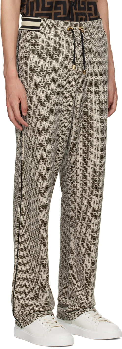 Balmain Monogram-jacquard Drawstring Pants