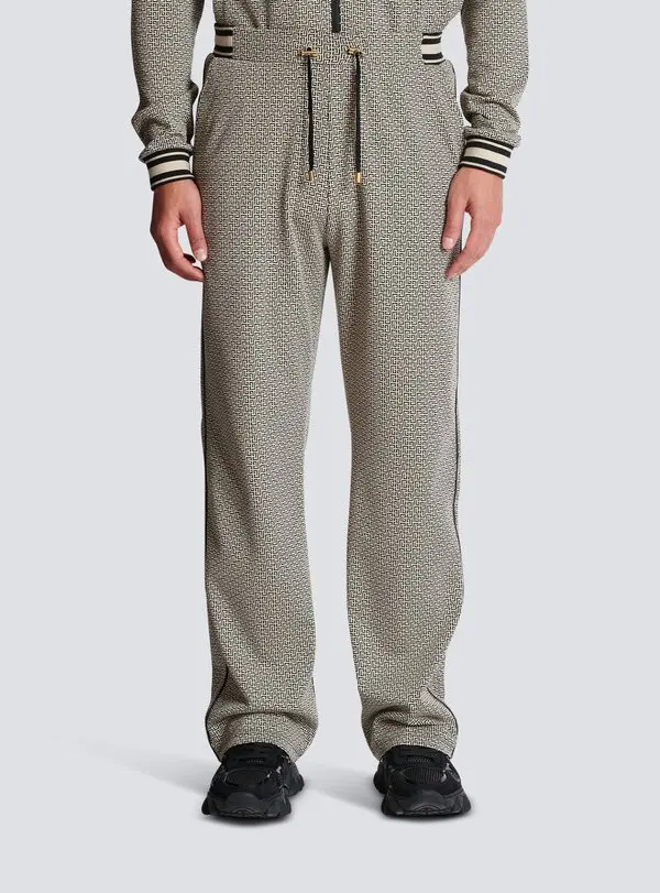 Balmain Monogram-jacquard Drawstring Pants