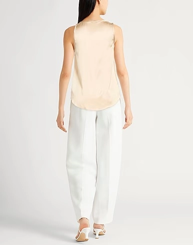 Brunello Cucinelli Sleeveless Satin Top - Nude