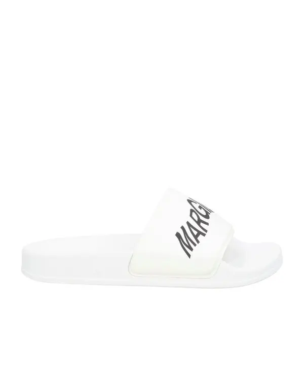 MAISON MARGIELA Leather Slide Sandals - White