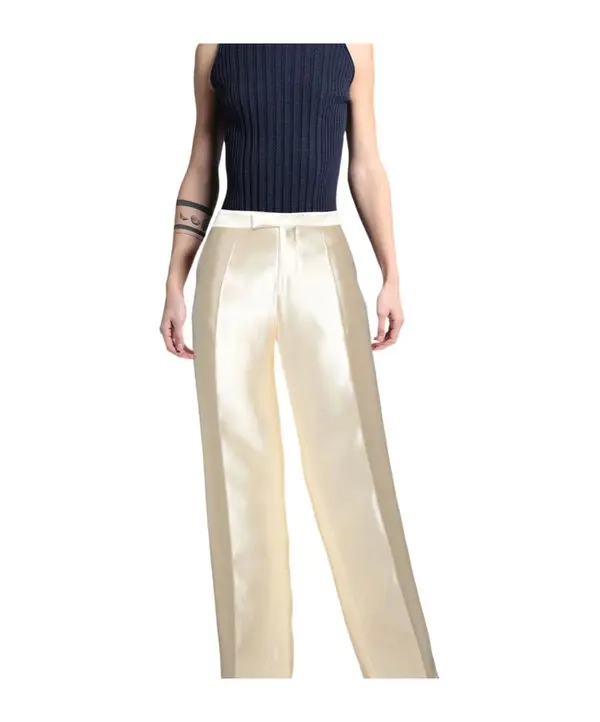 MAISON MARGIELA Satin Wide Leg Dress Pants