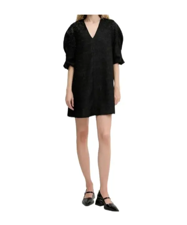Stine Goya Beaded Puff-sleeve Mini Dress