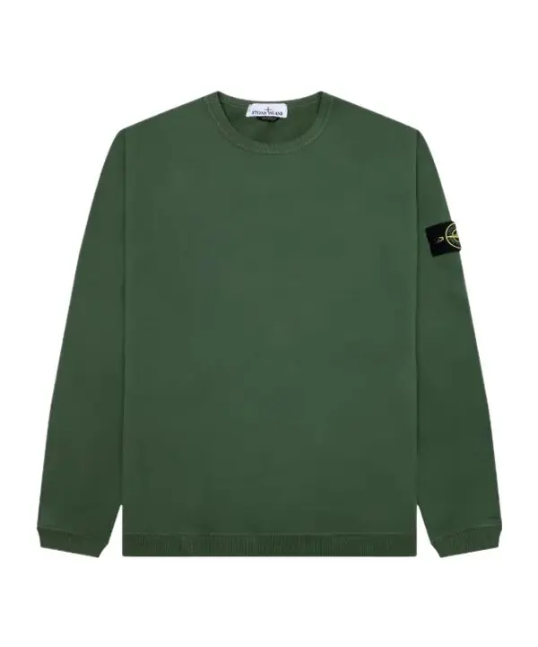 Stone Island Compass-badge Crew-neck Sweatshirt - Green