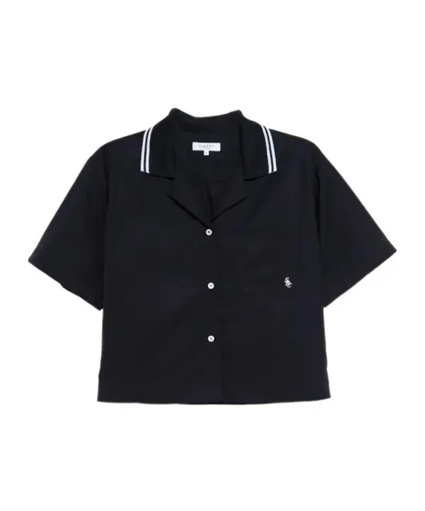 SPORTY  RICH Sporty & Rich Cotton Button-up Shirt With Embroidered Logo