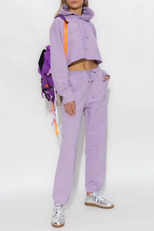 GANNI Logo-embroidered Drawstring Pants