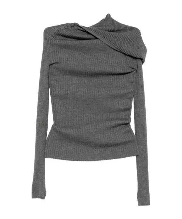 JEAN PAUL GAULTIER Halterneck Knit Top - Gray