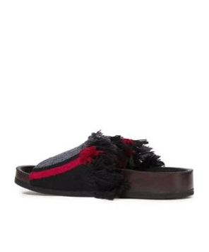 Chloé Striped Tassel Flat Sandals
