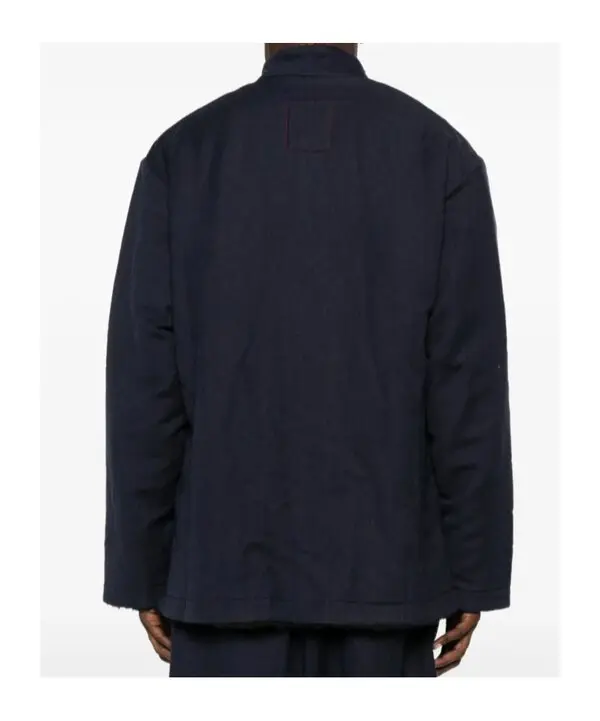 UMA WANG Knotted-front Jacket - Dark Blue