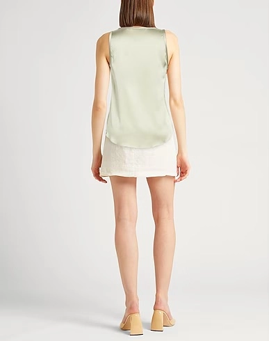 Brunello Cucinelli Sleeveless Satin Top - White