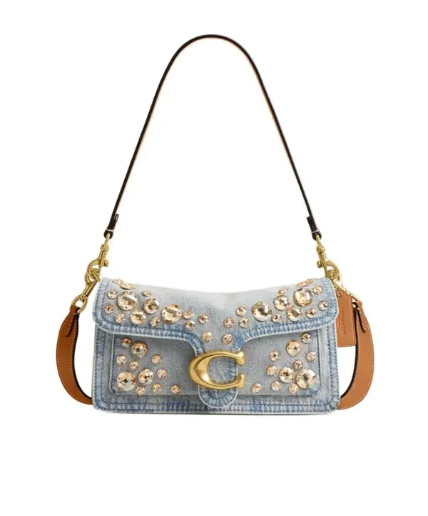 COACH Tabby 26 Embellished Shoulder Bag - Gray