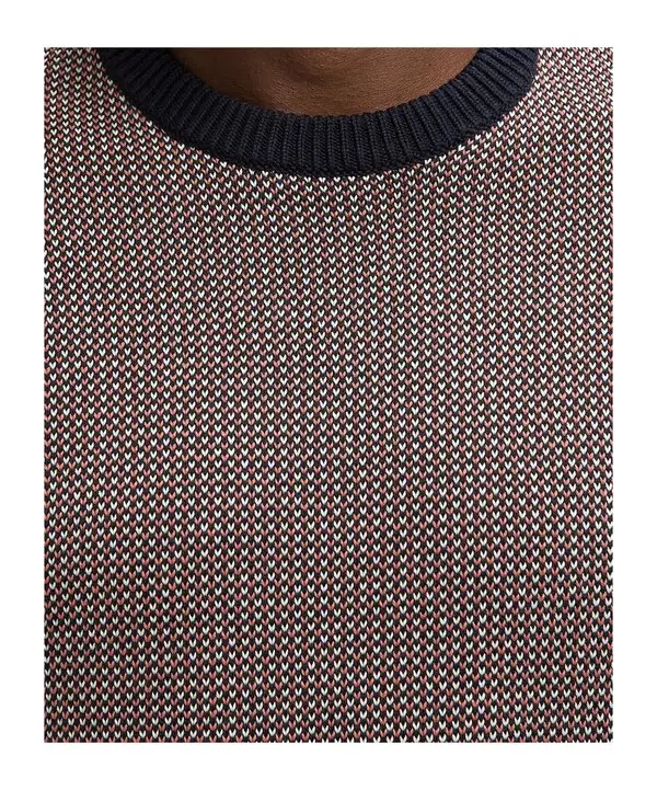 Barbour Wells Patterned Crew Neck Sweater