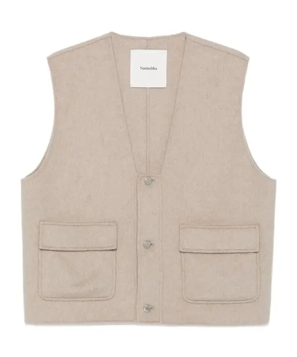 Nanushka Flap-pockets Cropped Gilet