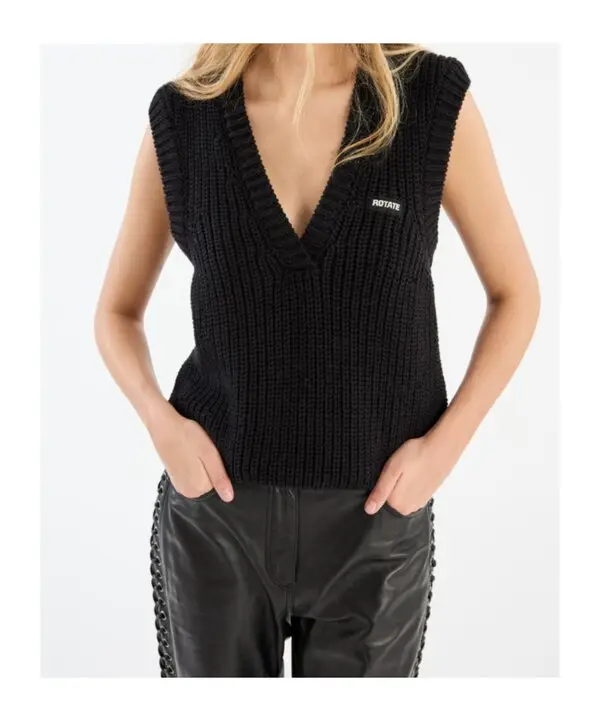 ROTATE BY BIRGER CHRISTENSEN V-neck Knitted Vest