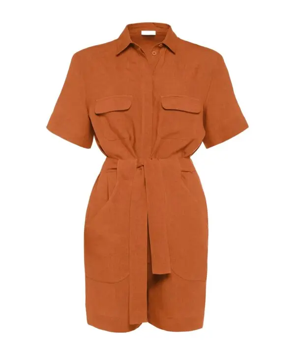 ERES Belted Utility Playsuit - Brown