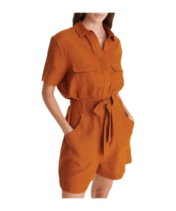 ERES Belted Utility Playsuit - Brown