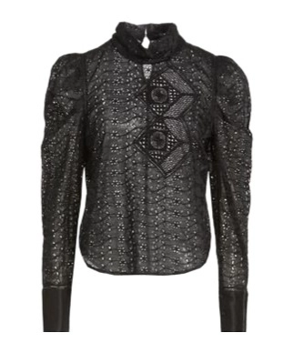 Isabel Marant Étoile Long Sleeve Broderie Anglaise Blouse