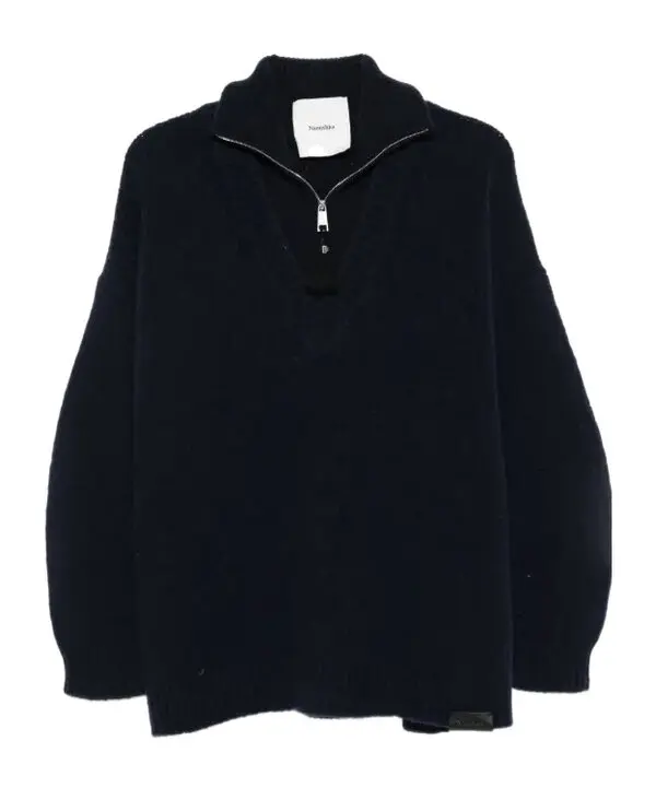 Nanushka Kylen Zip-neck Tassel Sweater