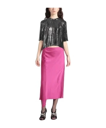 Isabel Marant Étoile High-neck Sequin Cropped Top With Five-point Sleeves