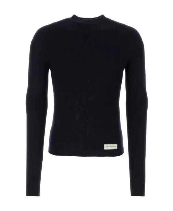 Balmain Logo Patch Knitted Jumper