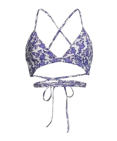 Isabel Marant Étoile Floral-print Bikini Tops - Blue