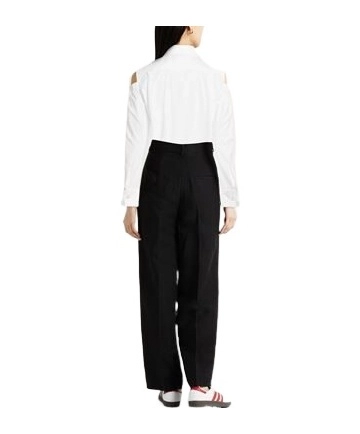 Max Mara Collared Shirt With Cold-shoulder Cutouts