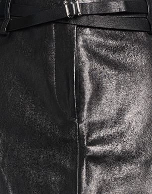 Sportmax Glossy Leather Mini Skirt With Buckle Belt