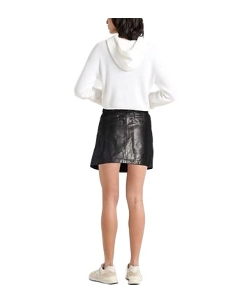 Sportmax Glossy Leather Mini Skirt With Buckle Belt