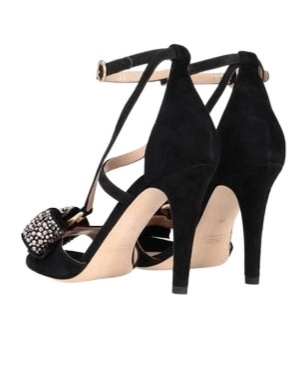 Chloé Stiletto-heel Sandals With Bow Embellishments - Black