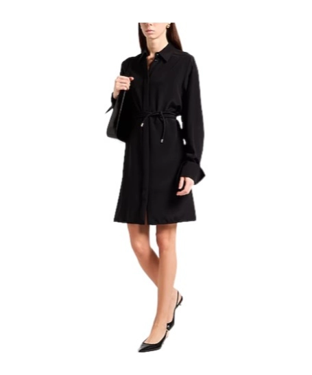 Sportmax Belted Shirt Dress With Classic Collar