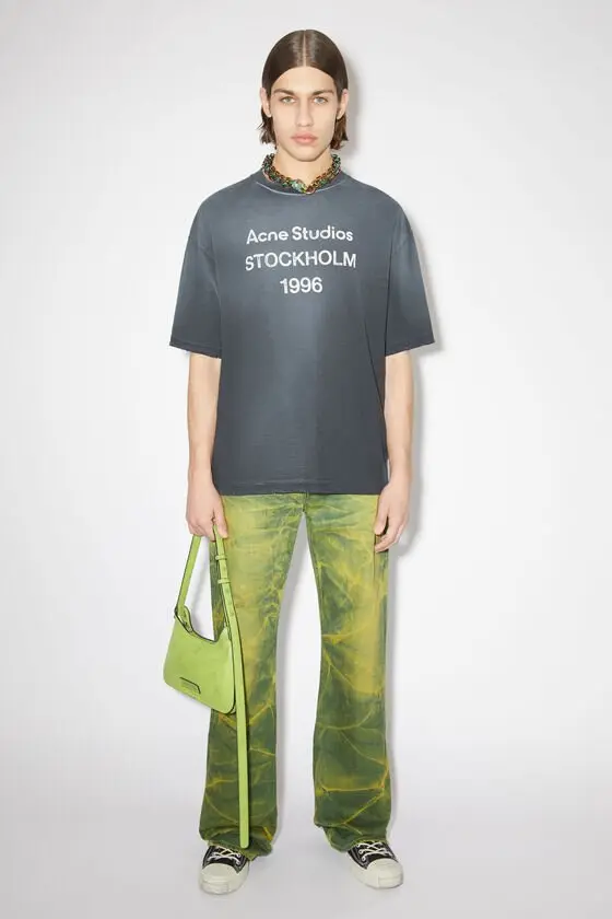 Acne Studios Cracked Leather Shoulder Bag