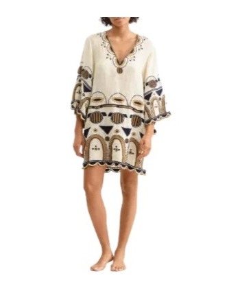 ERES Medaillon Embroidered Midi Dress