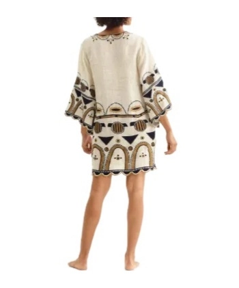 ERES Medaillon Embroidered Midi Dress