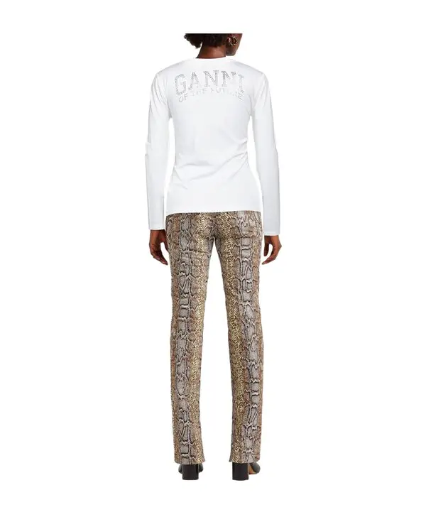 GANNI Solid Long-sleeve T-shirt
