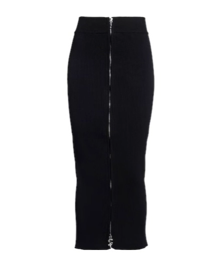 Sportmax Ribbed-knit Midi Skirt With Zipper Detail