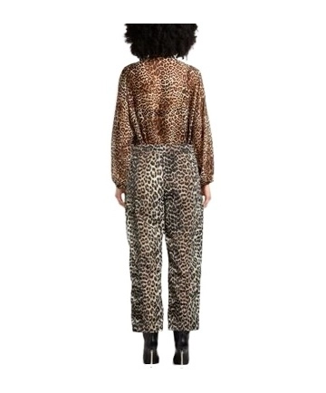 GANNI Leopard Print Cargo Trousers