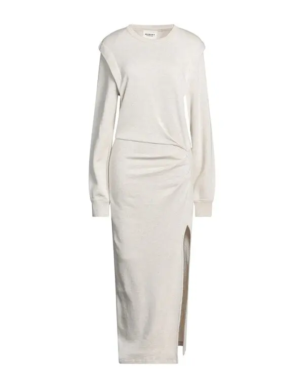Isabel Marant Étoile Long Sleeve Crewneck Maxi Dress With Front Slit