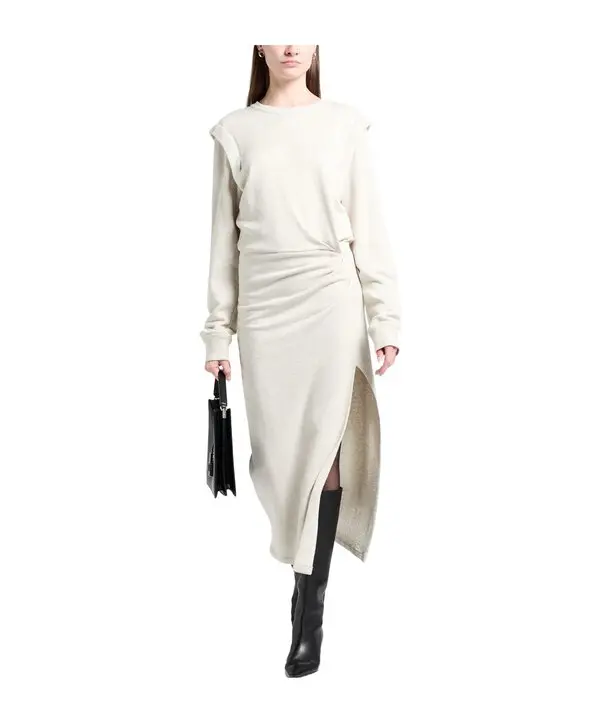 Isabel Marant Étoile Long Sleeve Crewneck Maxi Dress With Front Slit