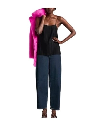 MAXCO. Max&co. High-waisted Cropped Tapered Denim Pants
